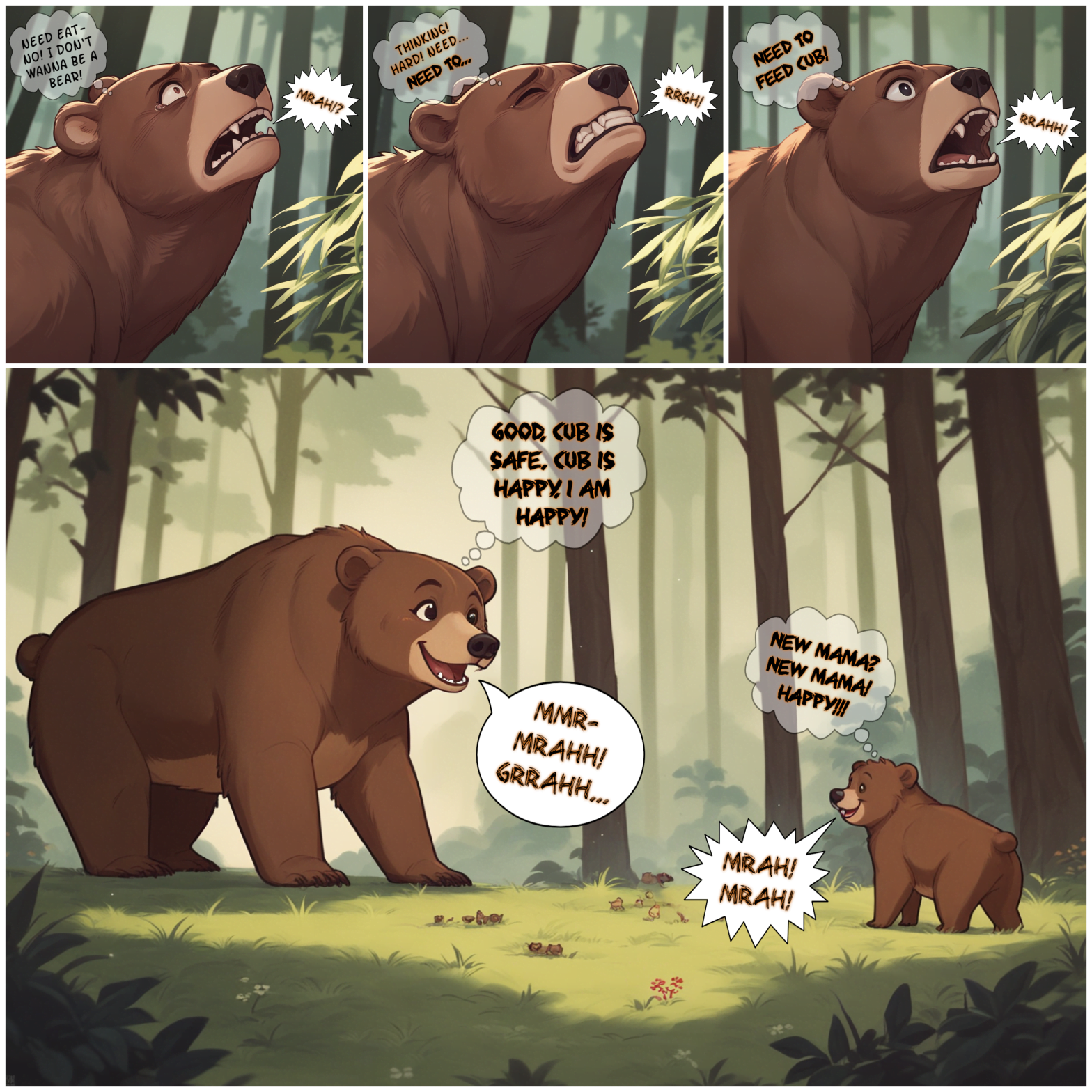 Mother Bear (Bear TF TG Comic) – AlwaysOlder TG Comics
